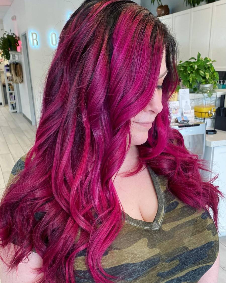 15 Eye-Catching Dark Pink Hair Ideas