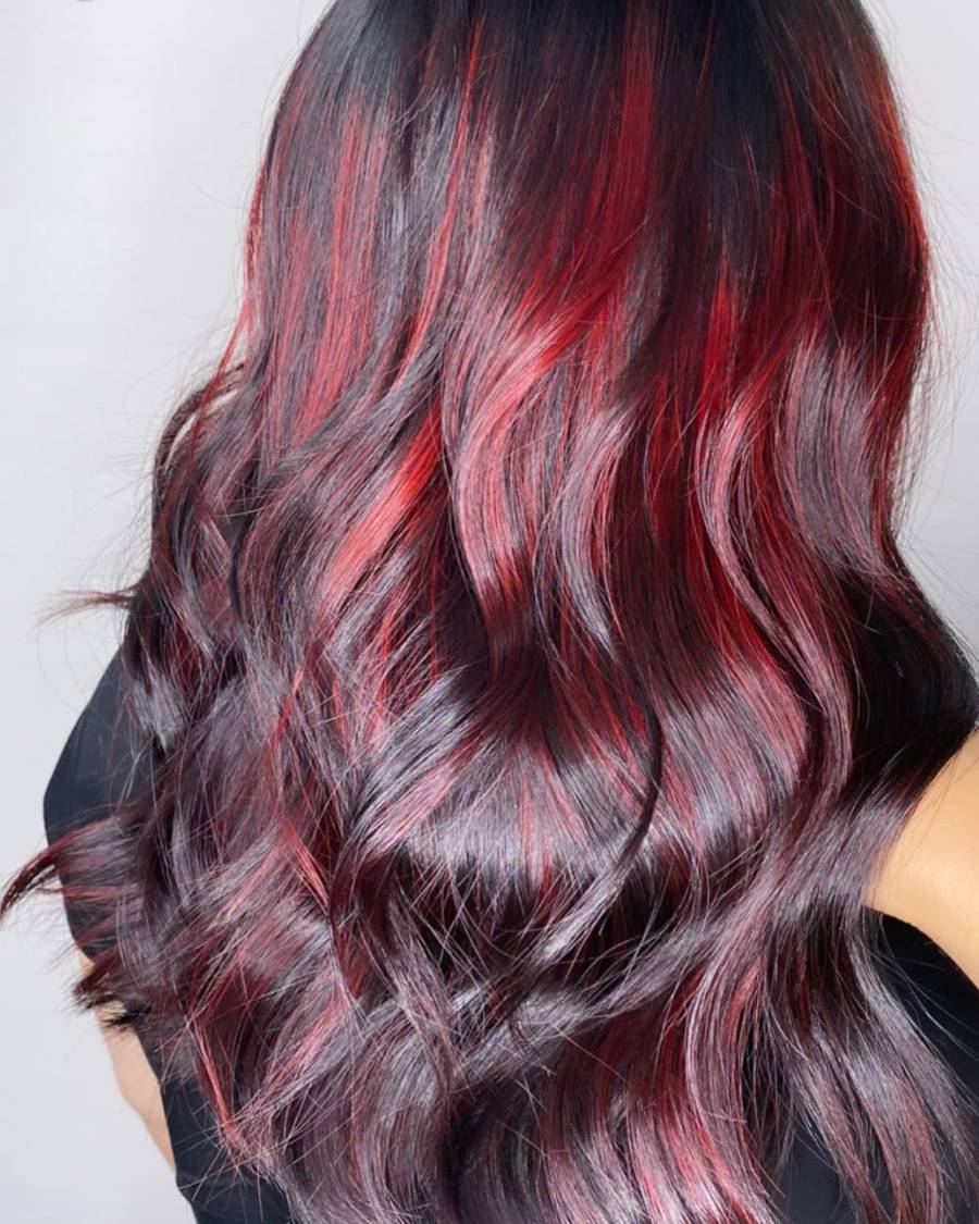 22 Must-Try Red Highlight Ideas for Black Hair