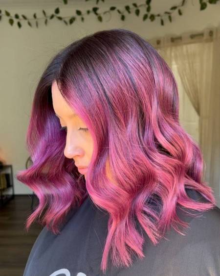 15 Eye-Catching Dark Pink Hair Ideas