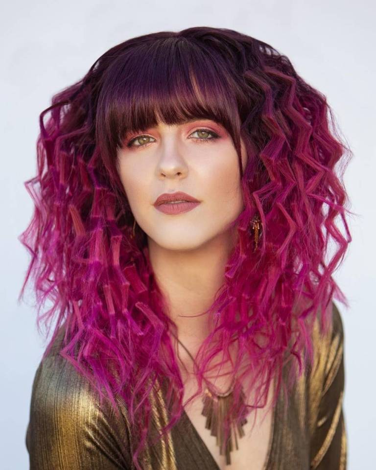 15 Eye-Catching Dark Pink Hair Ideas