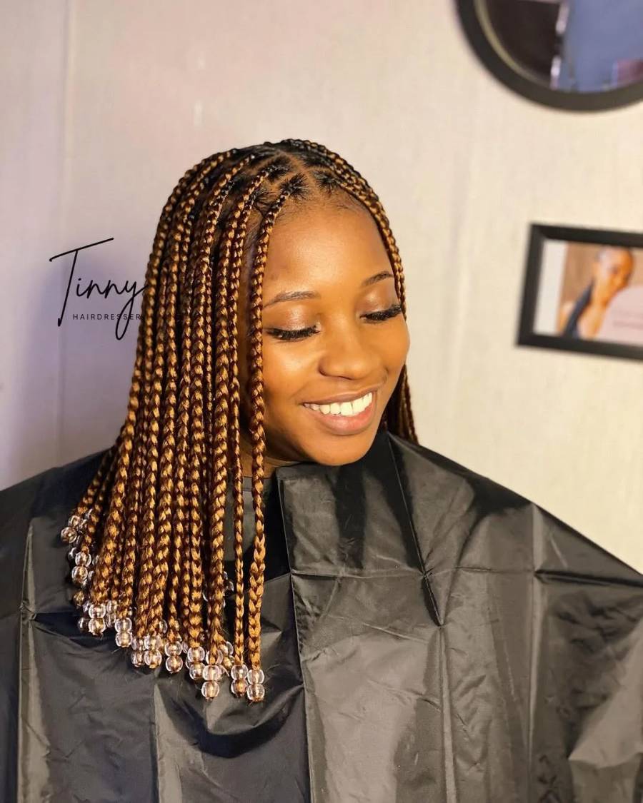 15 Glamorous Box Braid Looks Perfectly Paired with Beads